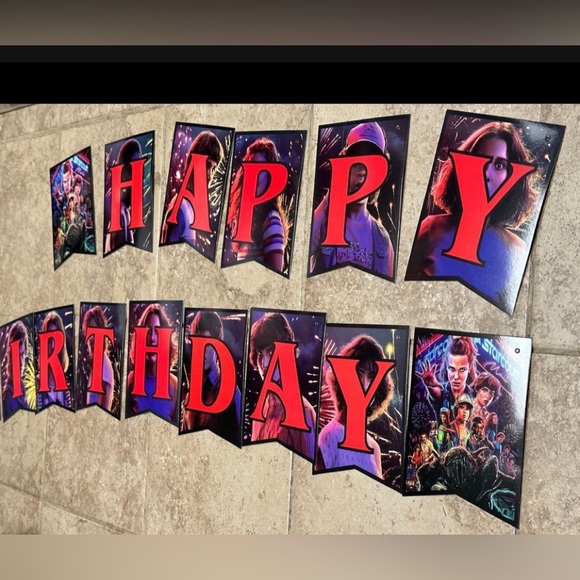 Party Supplies | Stranger Things Theme Party Decorations Happy Birthday ...